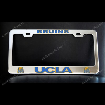 UCLA BRUINS License Plate Frame - Custom Made of Chrome Plated Metal | eBay