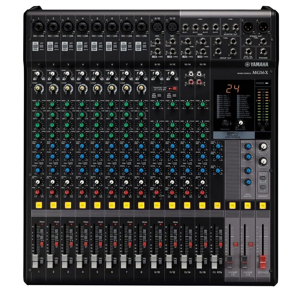 Yamaha MG16X 16 Channel Analog Mixing Console JP Black Yamaha MG16X 16 Channel Analog Mixing Console JP Black
