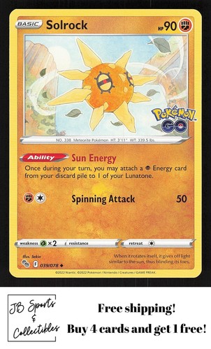 Solrock Pokemon Pokemon GO 039/078 | eBay