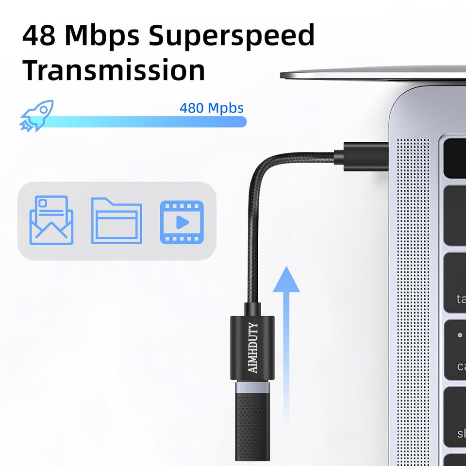Micro USB to USB Adapter, 2-Pack Micro USB 2.0 OTG Cable Converter ...