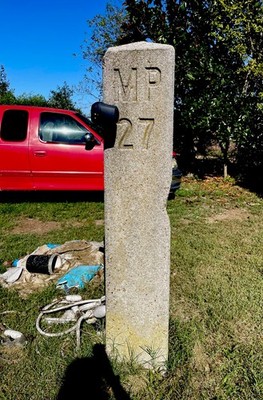 Antique Railroad Train Mile Marker Post Column RARE South Maryland 4 ...