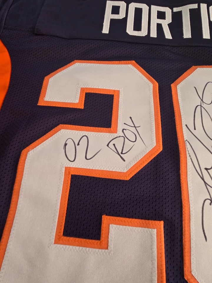 Clinton Portis Denver Broncos Signed Custom Jersey Inscribed "ROY 02 ...