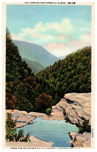 Vintage Kaaterskill Clove Catskill Mountains NY Waterfall Scene ...