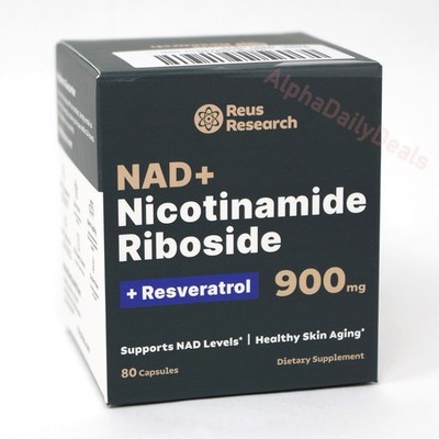 NEW Reus Research NAD+ Nicotinamide Riboside Resveratrol Anti-Aging ...