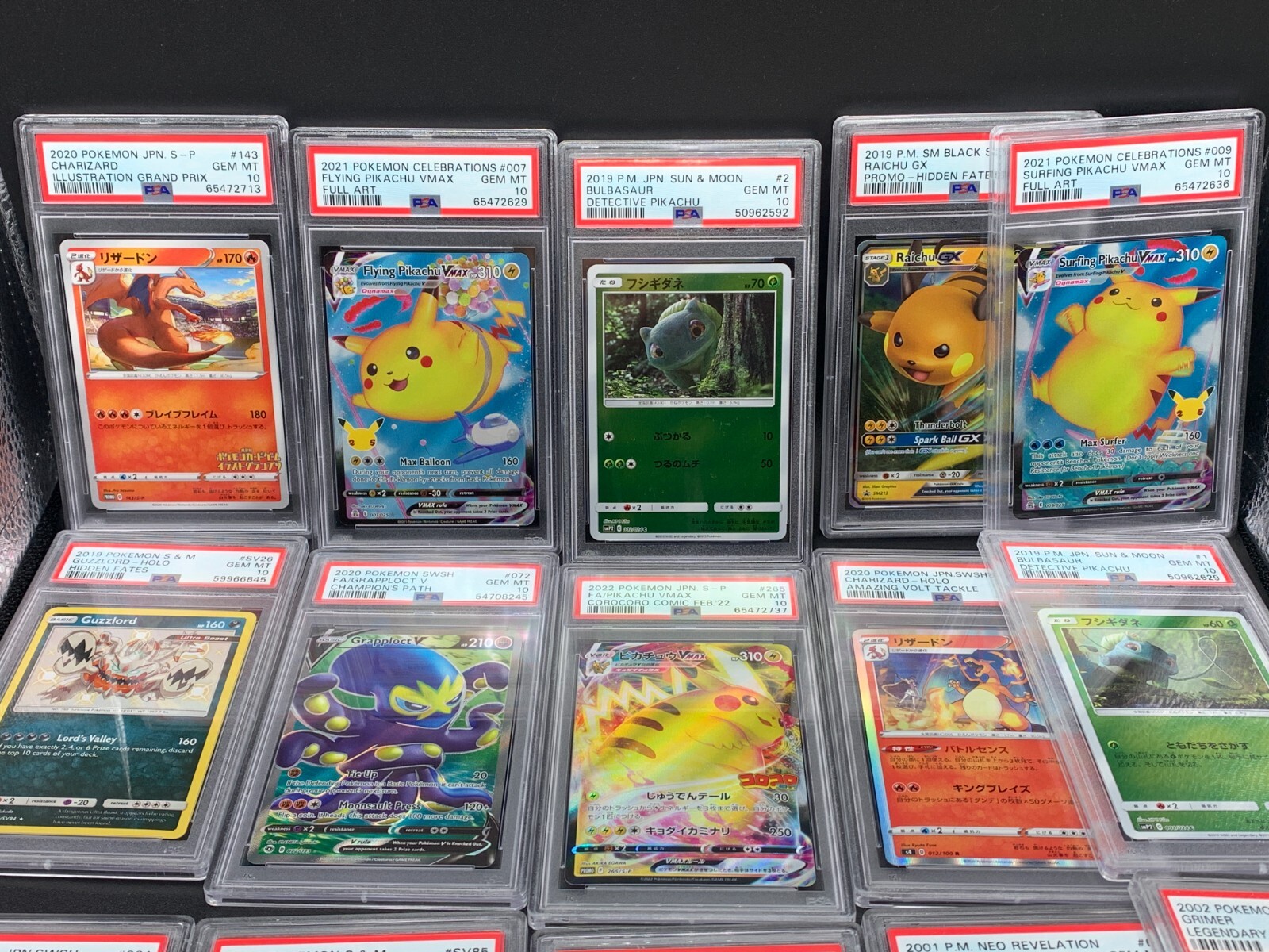 10 PSA 10 GEM MINT Graded Pokemon Slab LOT ONLY Bulk Wholesale WITH ...