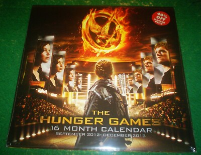 THE HUNGER GAMES OFFICIAL 2012 / 2013 16 MONTH CALENDAR BY NECA NEW ...