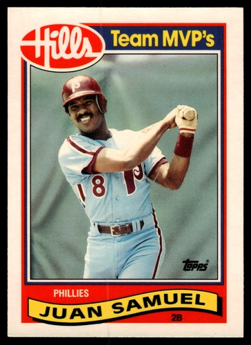 1989 Topps Hills Team MVP's Juan Samuel #25 Philadelphia Phillies ...