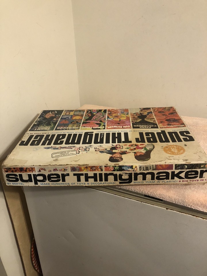 Vintage 1964 Mattel Super Thingmaker 19 Metal Molds Cooling Tray Heat ...
