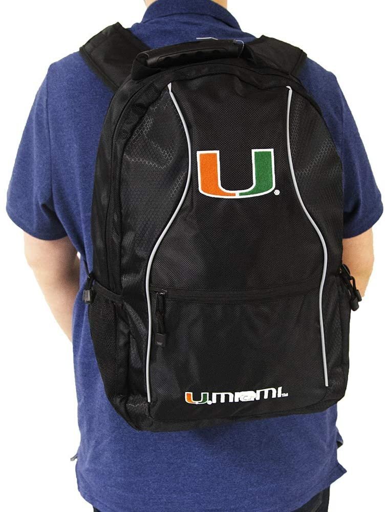 University of Miami Hurricanes Backpack Premium Heavy Duty Team Color ...