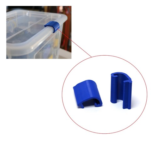2 Pcs Blue Clip Lock Spare for IKEA Samla Box Storage Container 45-65 ...