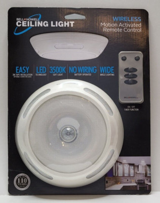 Bell Howell Ceiling Light Remote Control Wireless Motion Activated On ...