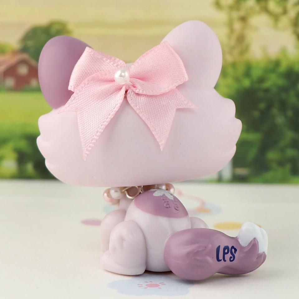 Mini Pet Shop LPS Purple Crouching Cat #1628 with Accessories Kids Gift ...