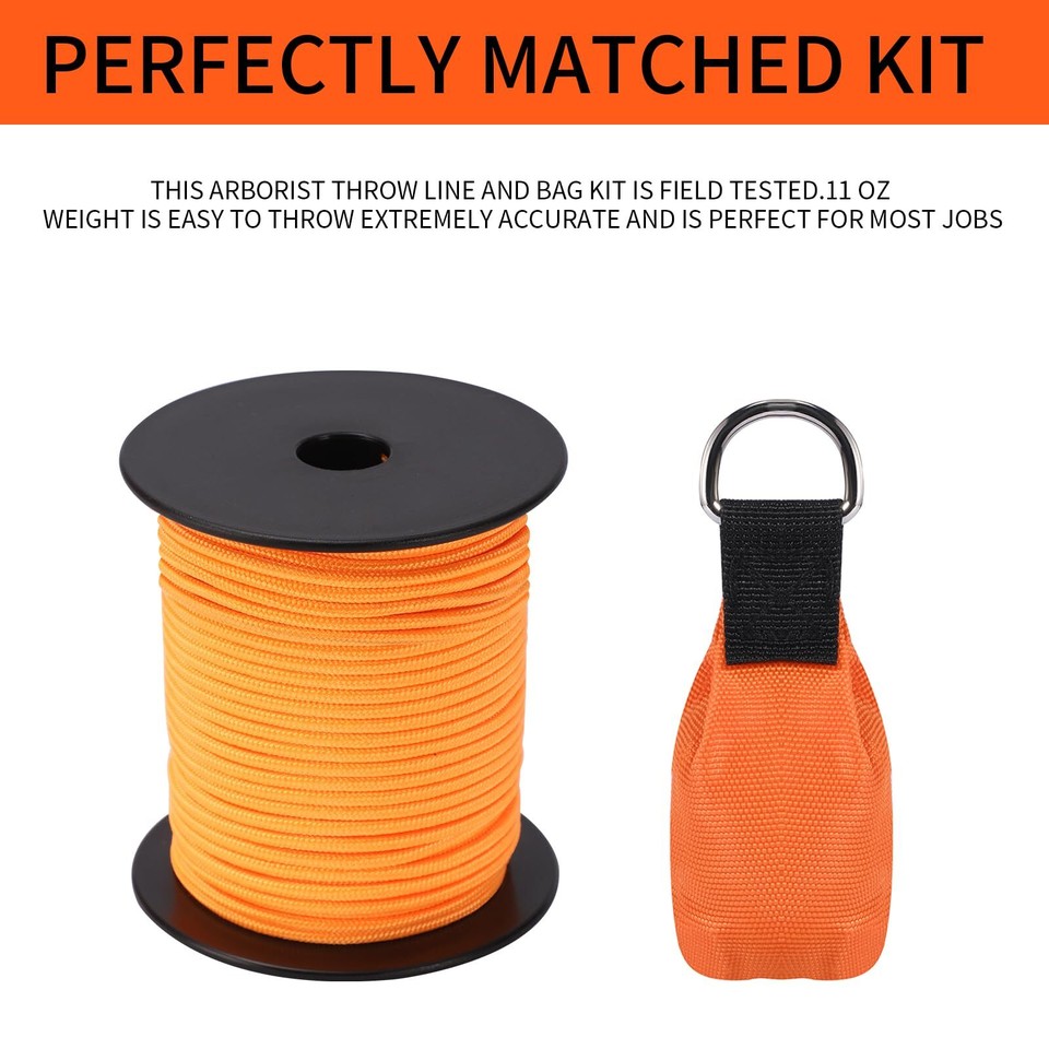 Arborist Throw Line Kit, Arborist Throw Weight and Line Kit, 164’ Ultra ...