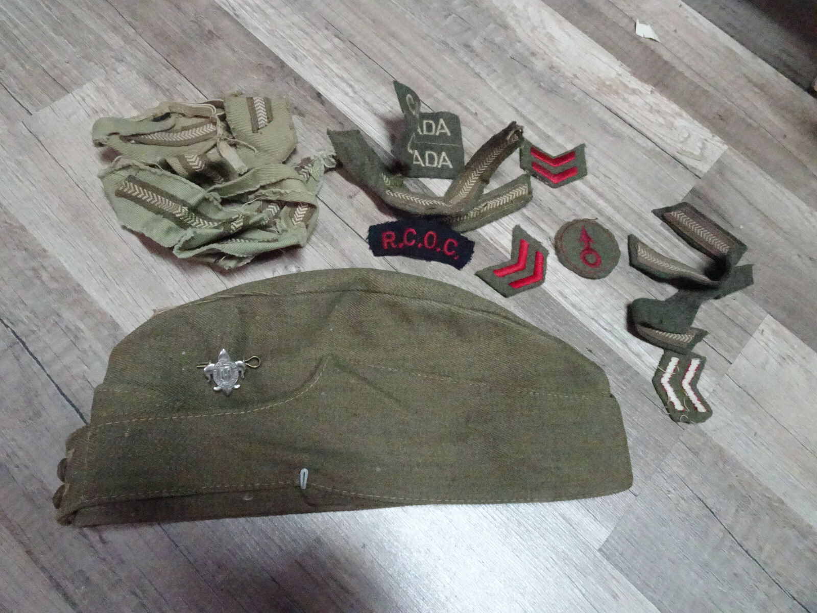 Orig WW2 Canadian Army Wedge Cap "Le Regiment De Maisonneuve" Winnipeg ...