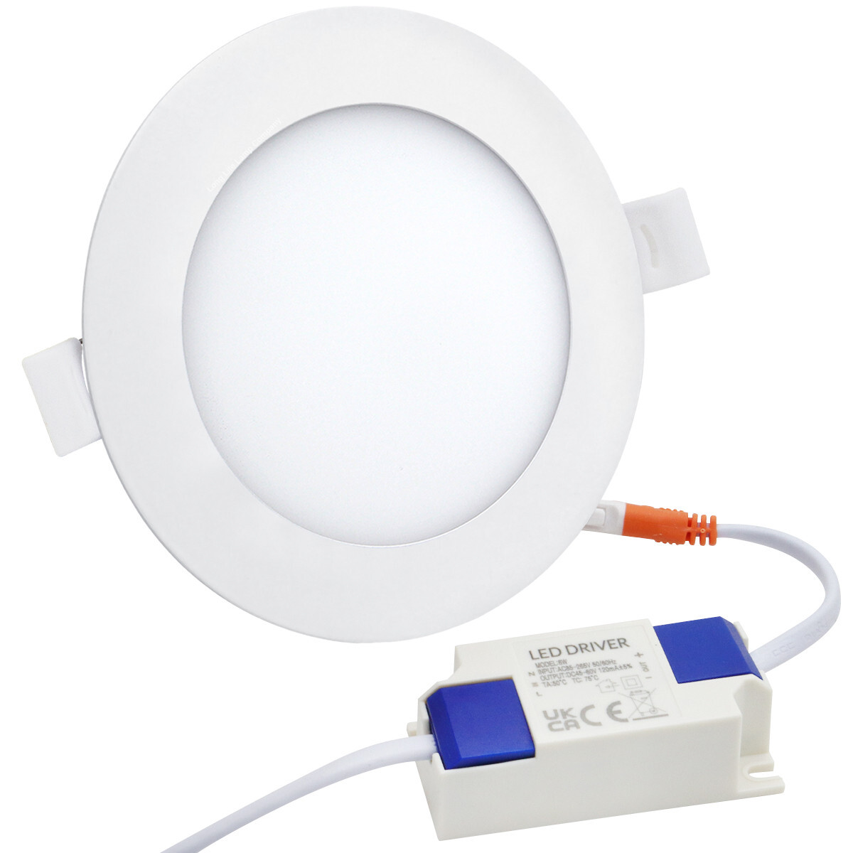 6W LED Round Recessed Ceiling Flat Panel Down Light Ultra slim Cool ...