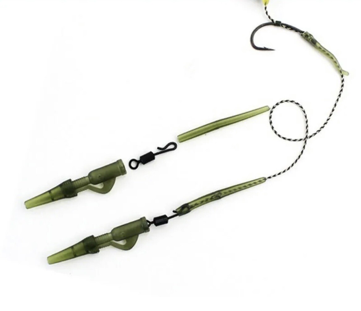 40pc Fishing Tackle Carp lead clips Quick Change swivels Anti Tangle ...