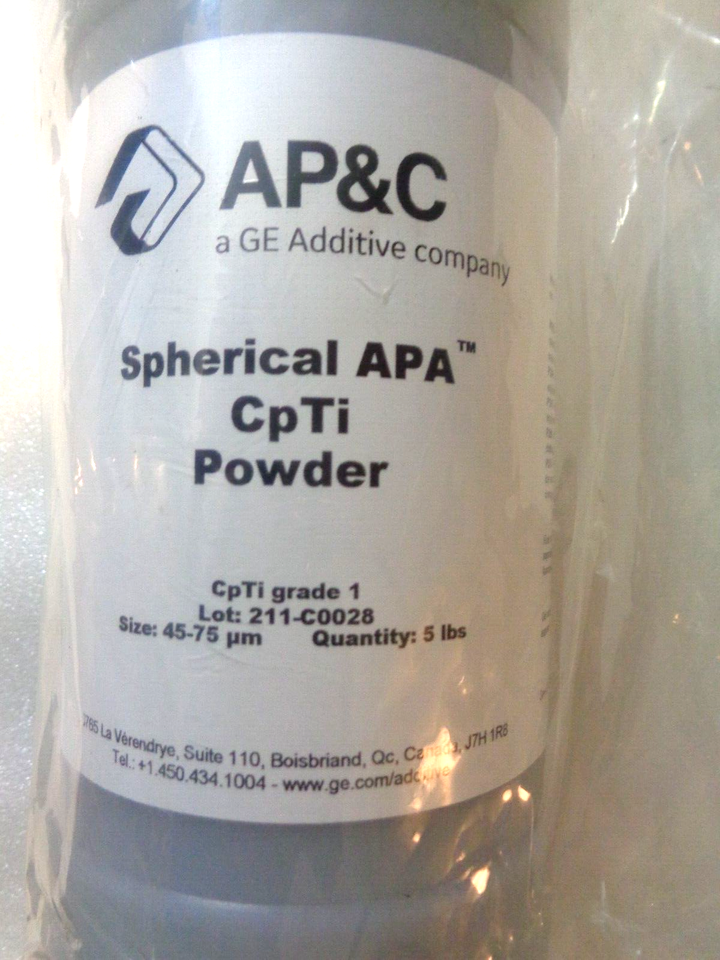 AP&C a GE additive company Spherical APA CpTi Powder Grade 1, 45-75 μm ...