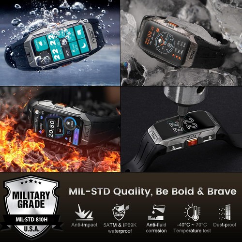 TICWRIS Smart Watch 50+Days Standby Battery Life, 100 Meter Waterproof ...