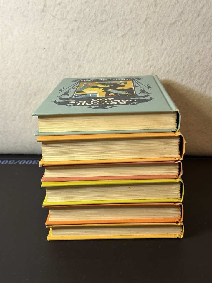 Doctor Dolittle Hugh Lofting Vintage Set of 6 Books Hardcover Childrens ...