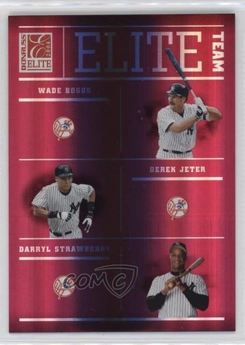 2004 Donruss Elite Teams /1500 Wade Boggs Derek Jeter Darryl Strawberry ...