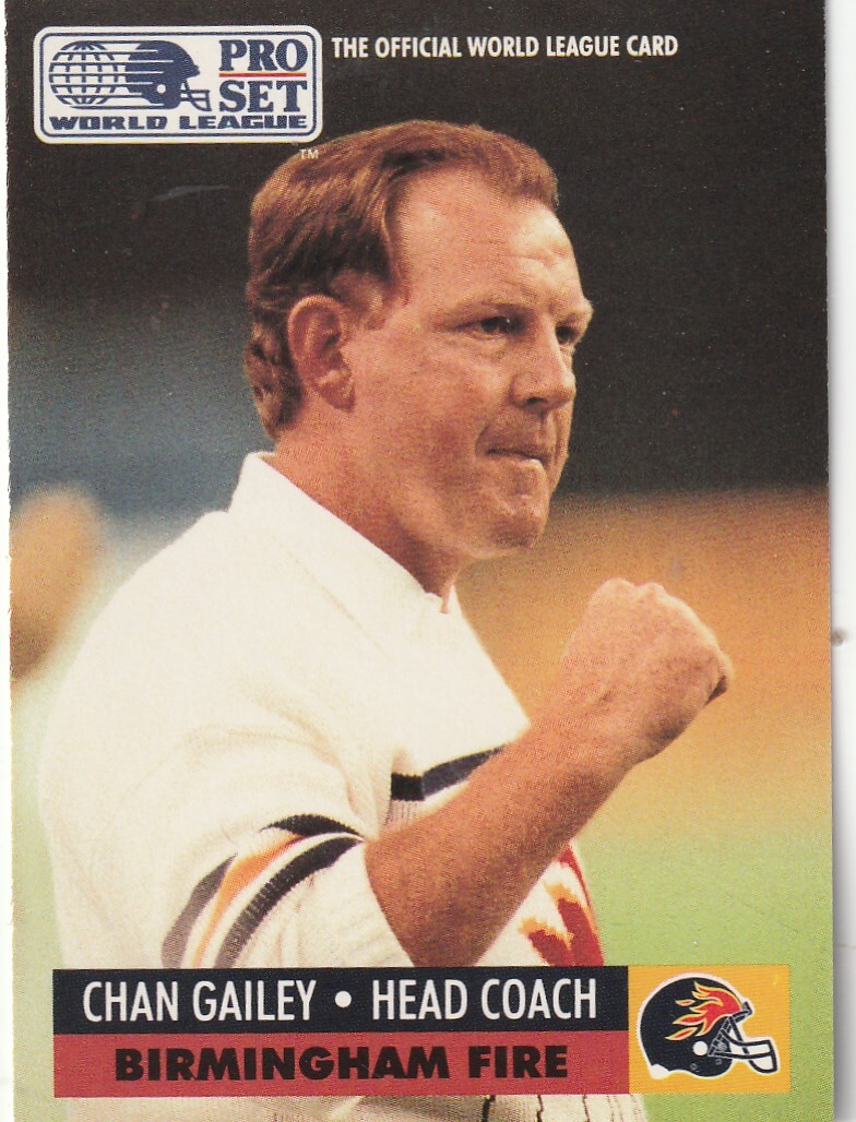 FREE SHIPPING-MINT-1991 Pro Set WLAF Chan Gailey #57 FIRE | eBay