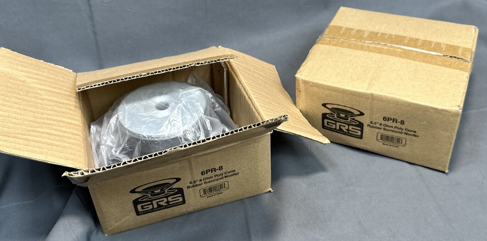 Brand New GRS 6PR-8 6.5" Poly Cone Rubber Surround Woofer LOT 2 ...