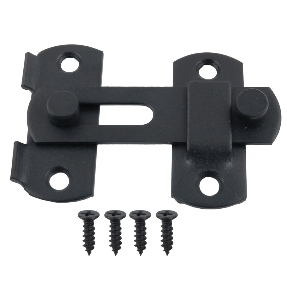 Safety Door Bolt Gate-Latch 7cm X 5cm X 2cm Flip Latch Matte Black ...