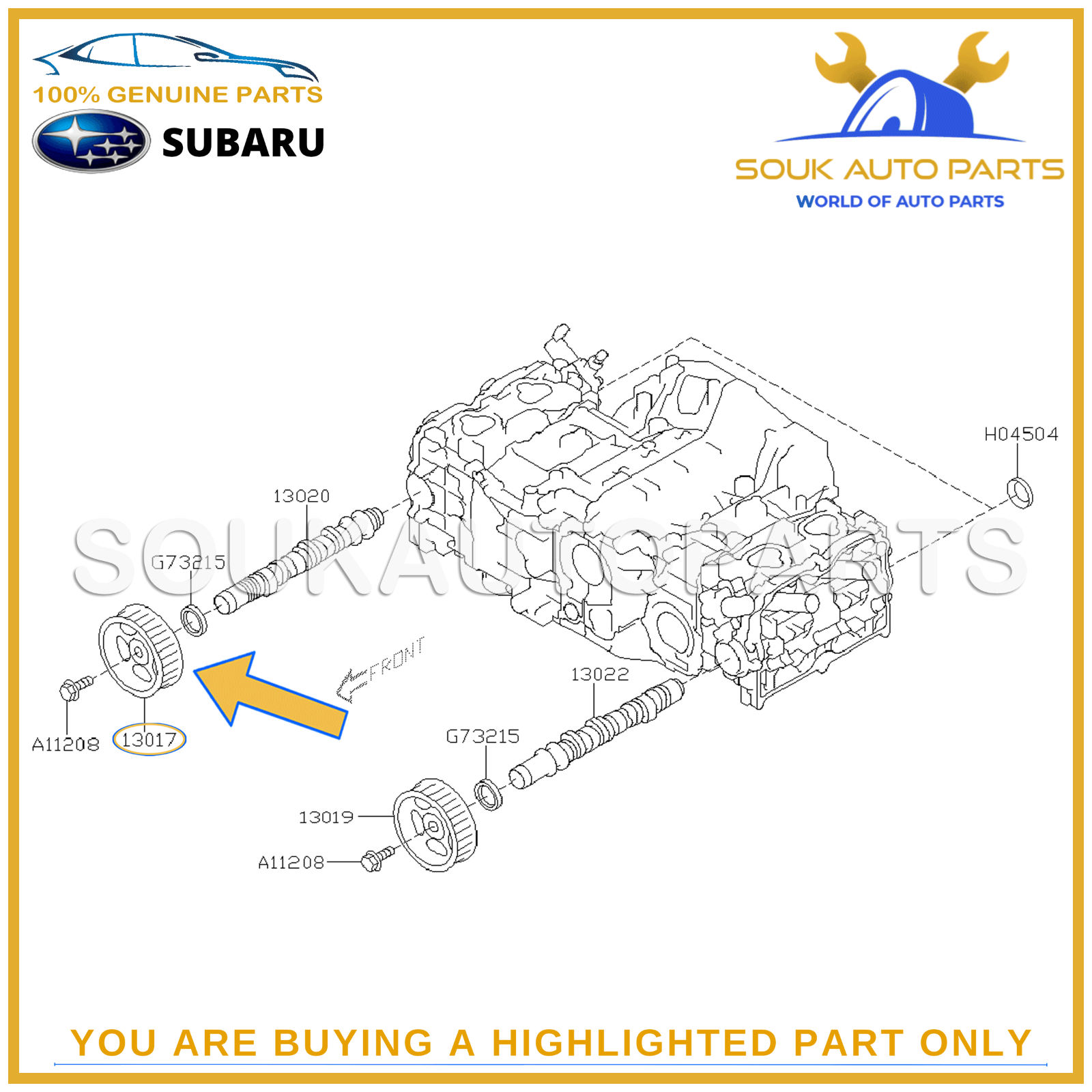 13017-AA042 Genuine Subaru CAMSHAFT SPROCKET 13017AA042 OEM | eBay