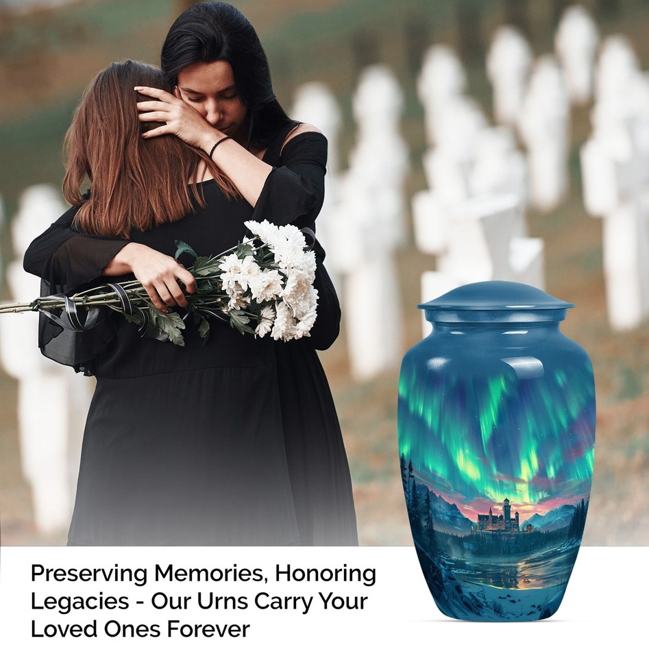 Northern Lights Enduring Memory: Aurora Borealis Cremation Urn | eBay UK