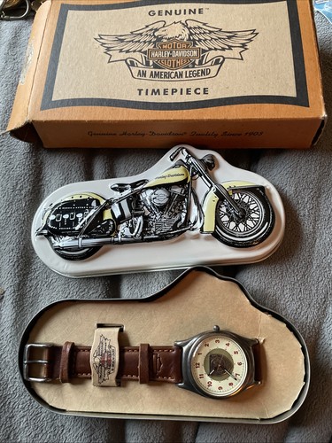 Vintage Harley Davidson Motorclothes Genuine Timepiece with Tin Box | eBay
