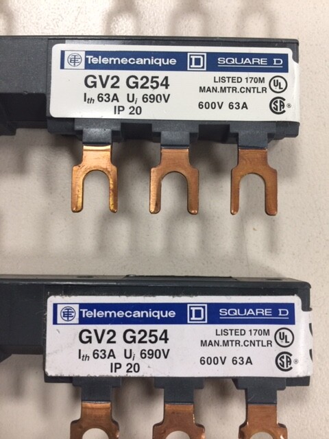 LOT OF 2 - Schneider Telemecanique - GV2-G254 Comb Busbar 63A 600V ...