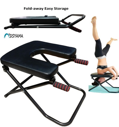 SISYAMA Yoga Headstand Bench Inversions Feet-up Trainer (Longer+Wider ...