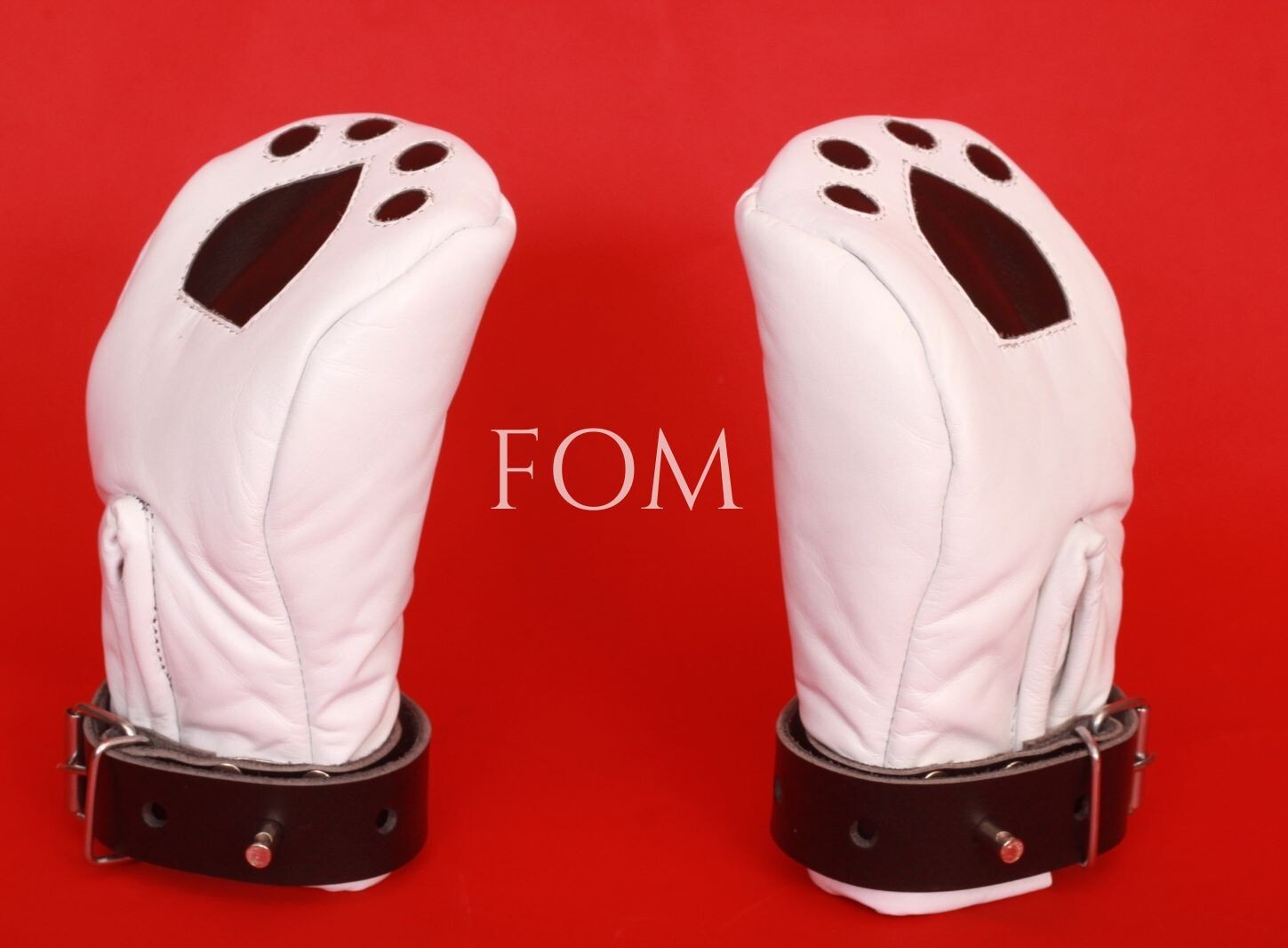 Leather Puppy Paws Mitts Dog Gimp Gloves Bondage Fist Mitts Cosplay | eBay