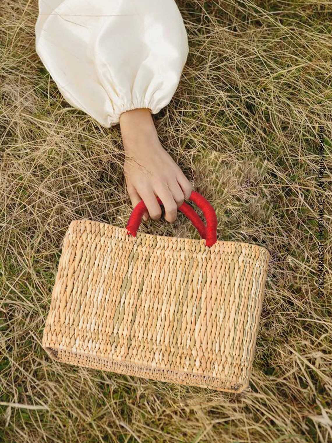 Wicker Woven Basket Bags, Rattan Women Handbags, Beach Straw Tote ...