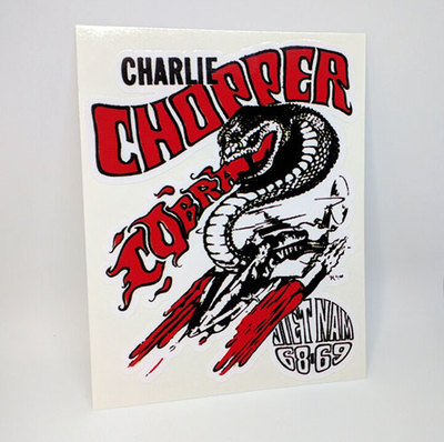 Charlie Chopper 1960's Vietnam Vintage Style Vinyl DECAL/Sticker, rat ...