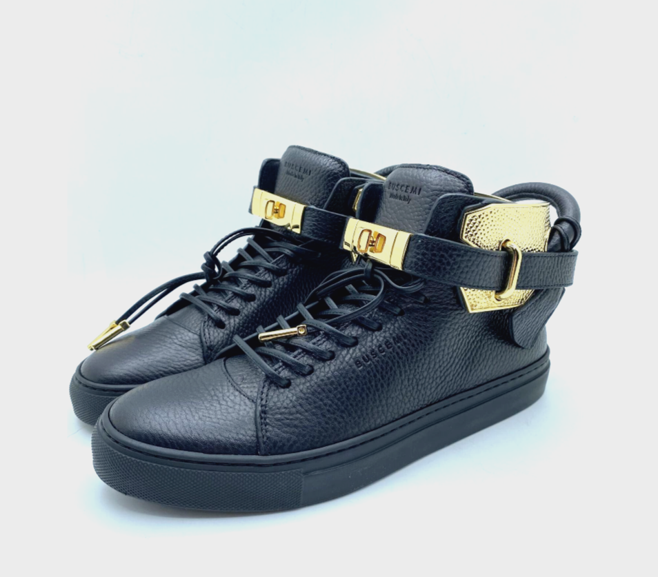 Buscemi- Sneakers - 100MM HAMMER - Black Leather - New -shoe Size 44 Eu ...