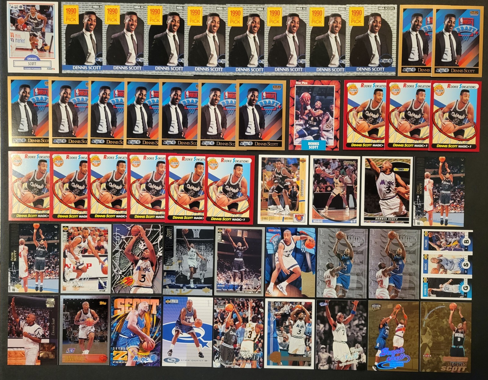 Lot of 50 Assorted DENNIS SCOTT Rookie & Insert Cards 1990-2001 BSK1823 ...