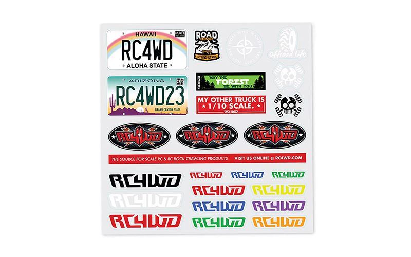 RC4WD Small Decal Sheet Z-L0034 Sticker Multi Colour Logo License ...