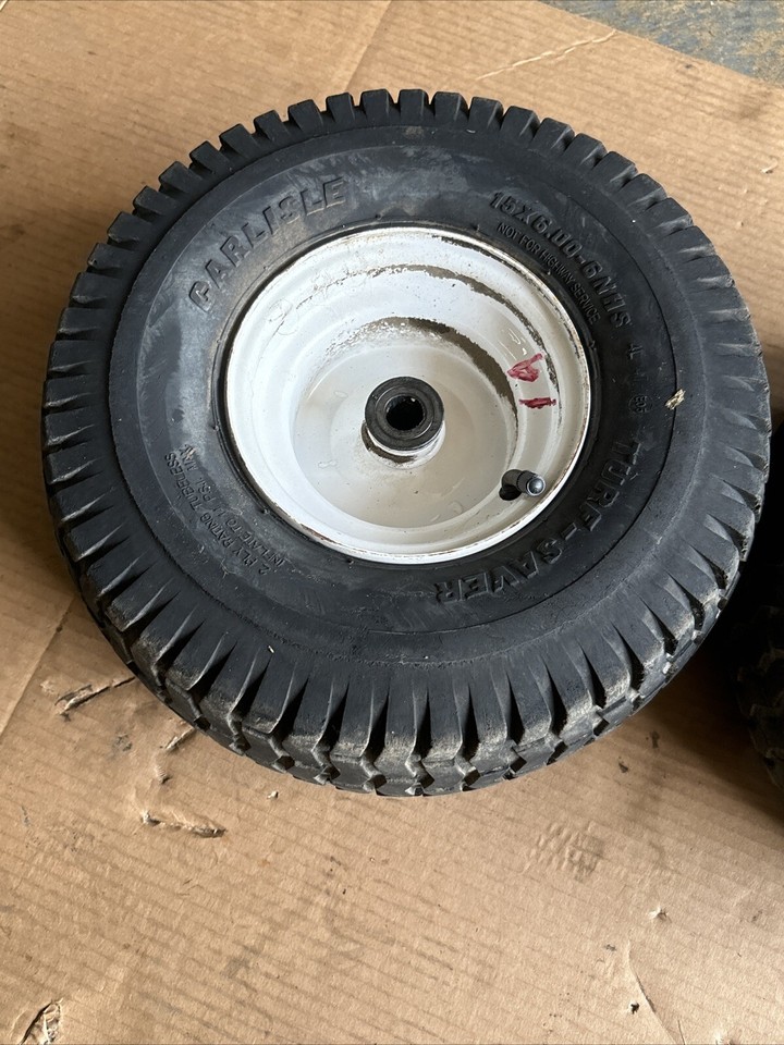 CRAFTSMAN Airens Front WHEELS & TIRES 15x6x6 Free Shipping | eBay