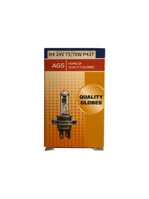 AGS H4 24V 75/70W Halogen Headlight Bulb P43t-38 Globe | eBay Australia