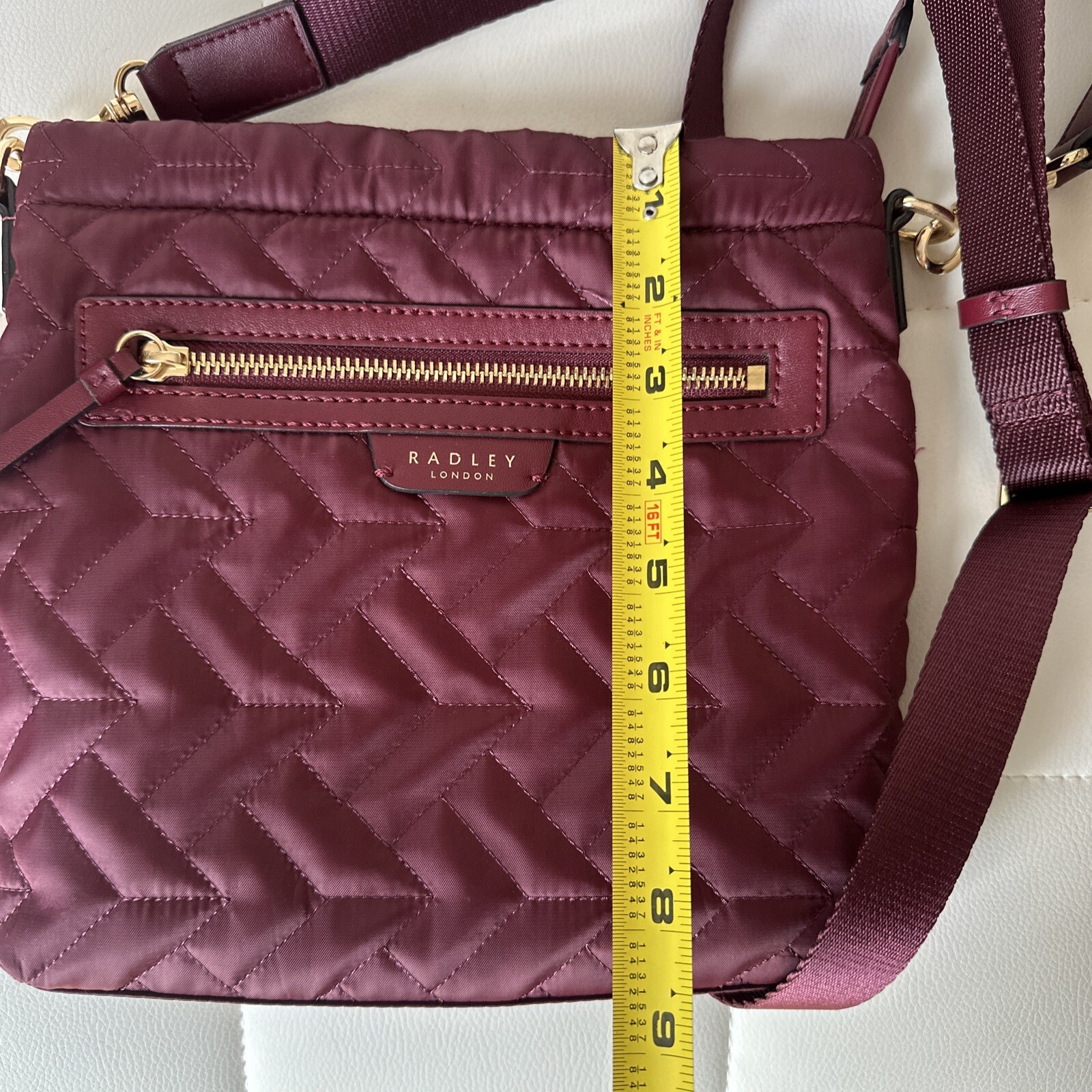 Radley Merlot Red Handbag Shoulder Crossbody Bag Purse Slim Messenger ...