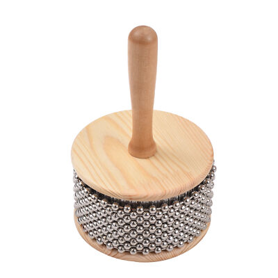 Wooden Cabasa Percussion Musical Instrument Metal Beaded & Cylinder ...