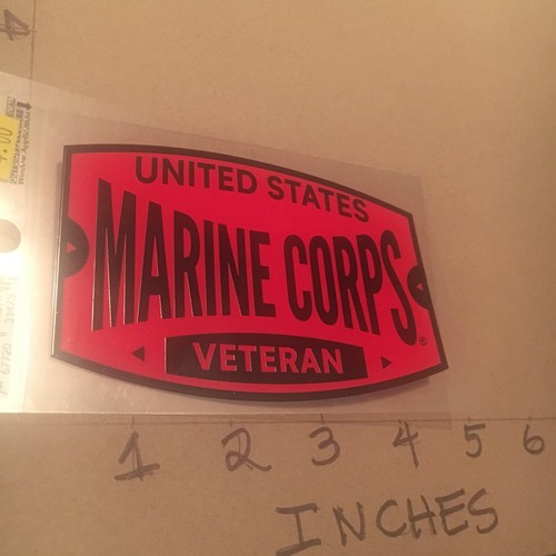 USMC US Marines " VETERAN " Window Decal (Applied outside) variant 3 | eBay