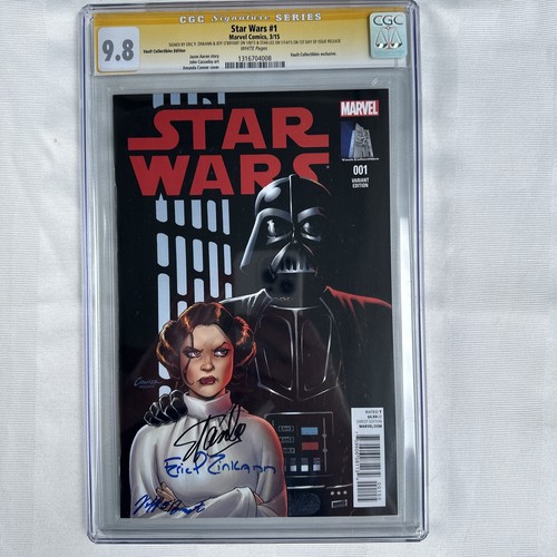 Star Wars Comic #1 CGC 9.8 Stan Lee Signature Darth Vader Princess Leia ...