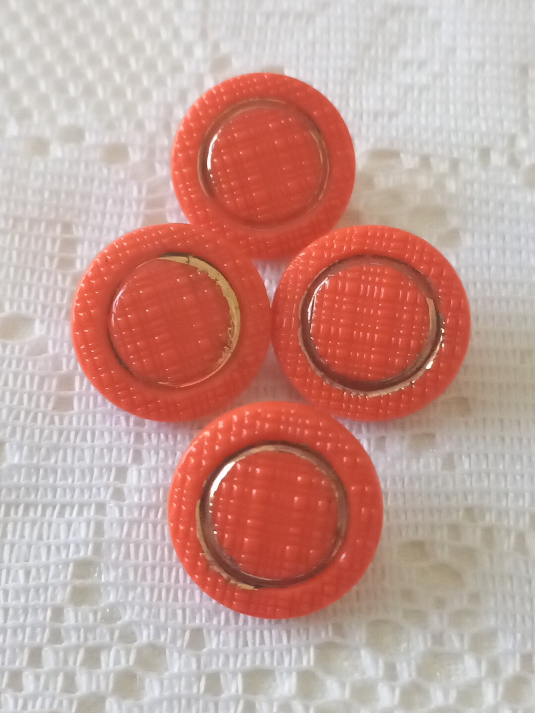 4 Antique Red CZECH Glass Shank Buttons. Approx 18mm 1930's | eBay ...
