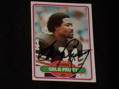 GREG PRUITT 1980 TOPPS SIGNED AUTOGRAPHED CARD #150 CLEVELAND BROWNS | eBay