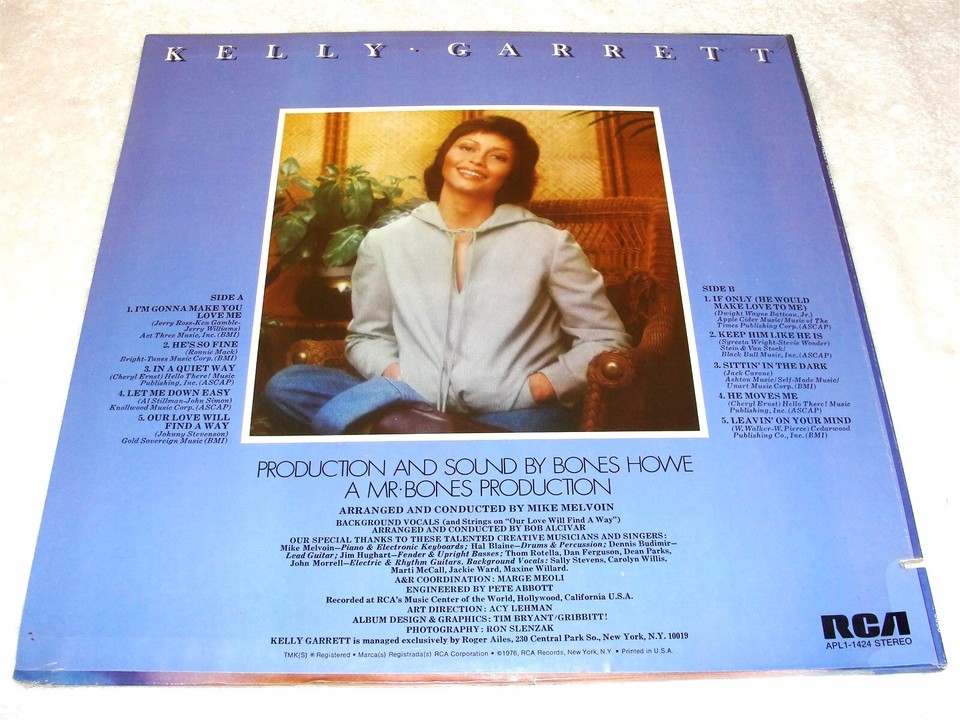Kelly Garrett "Kelly" Self-Titled S/T,1976 Pop LP, SEALED!, Original ...