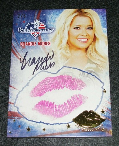 2017 Benchwarmer BRANDIE MOSES America the Beautiful KISS Black Auto/5 ...