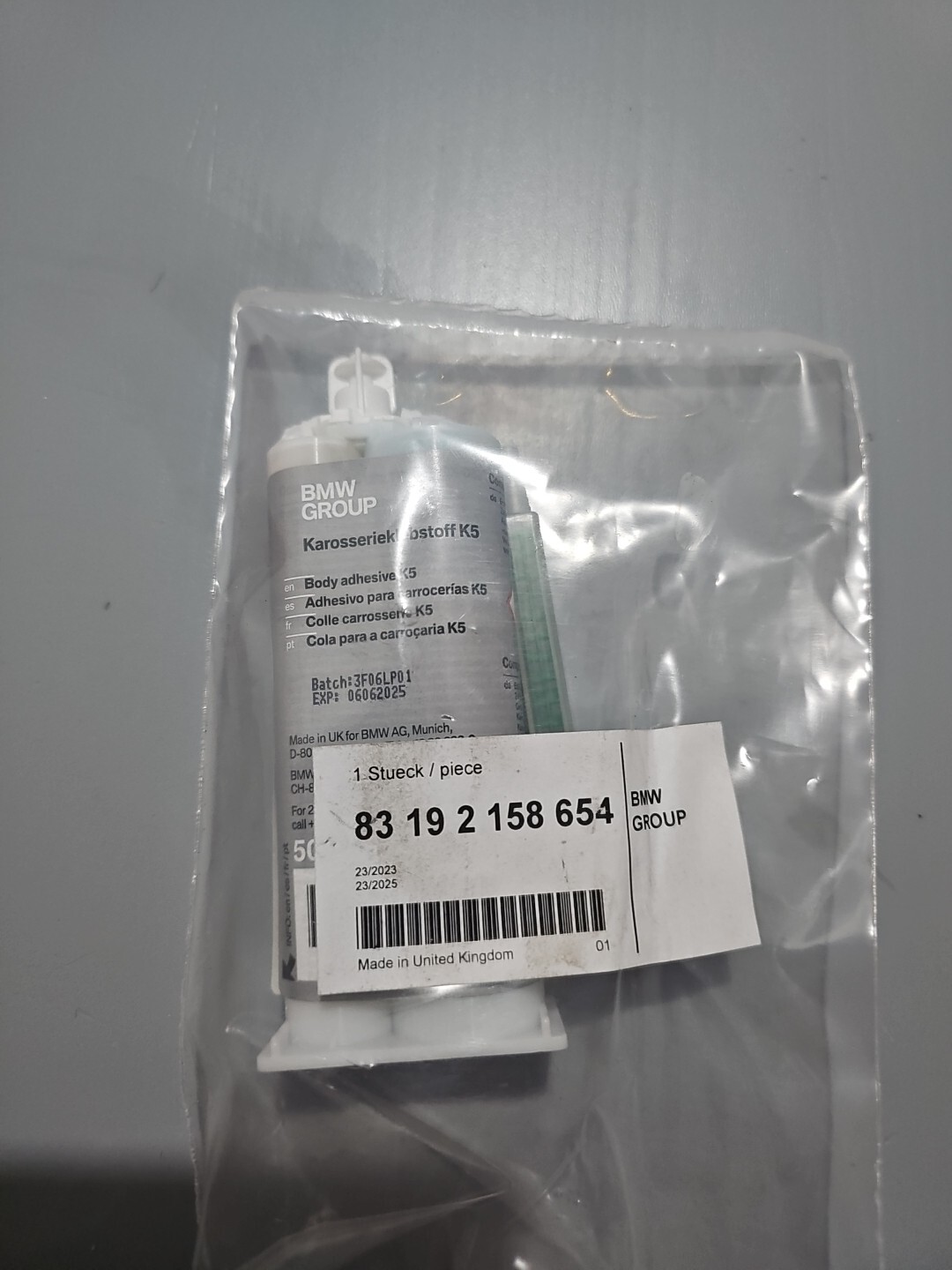 83192158654 Genuine BMW Bodywork Panel Adhesive Metal Glue K5a for sale ...