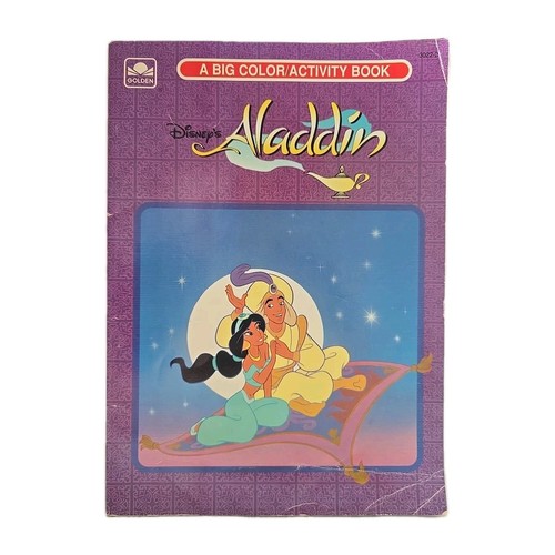 VTG 1992 Disney's Aladdin Golden Coloring/Activity Book Unused | eBay